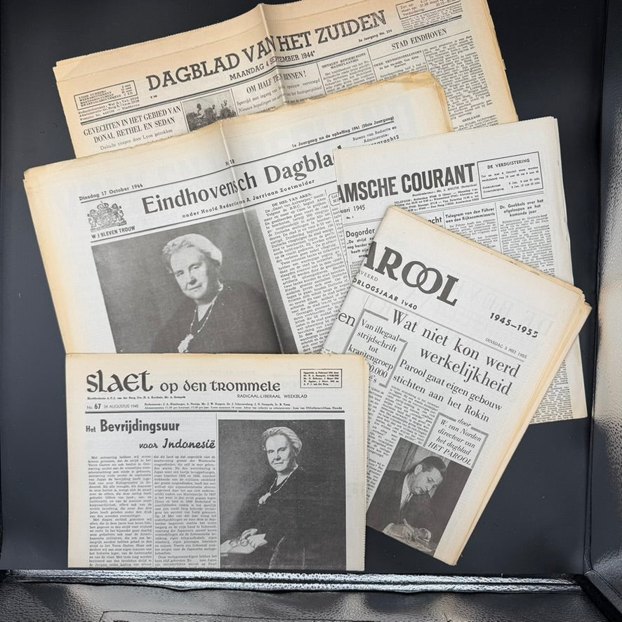 Lot of 4 Original Dutch WWII Newspapers (1944–1945) – AxisArtifacts